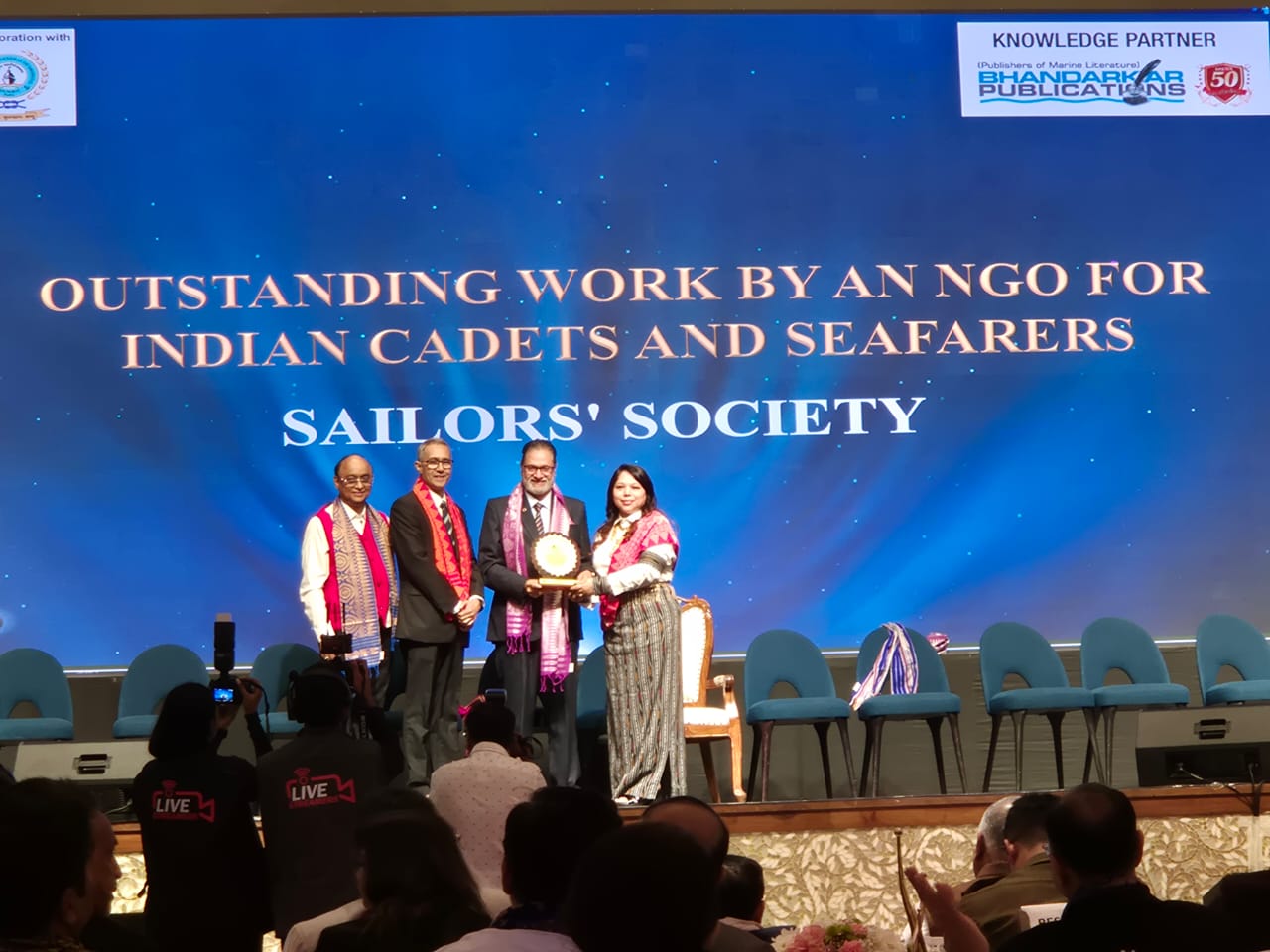 Sailors’ Society receives prestigious international award for its work with India’s cadets ...